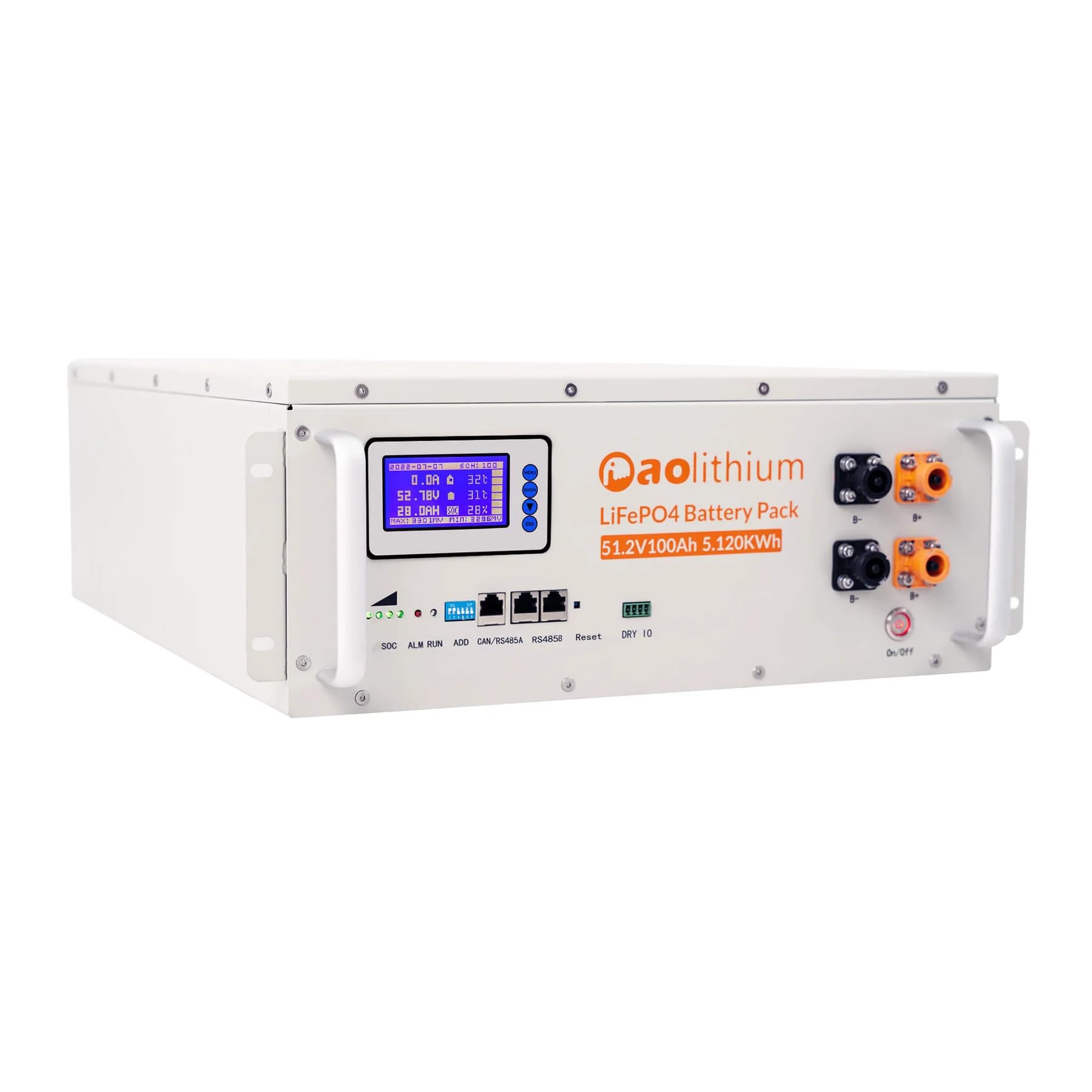 Buy AOLITHIUM 51.2V 100Ah Lithium Battery LiFePO4 Deep Cycle Battery, 5 ...