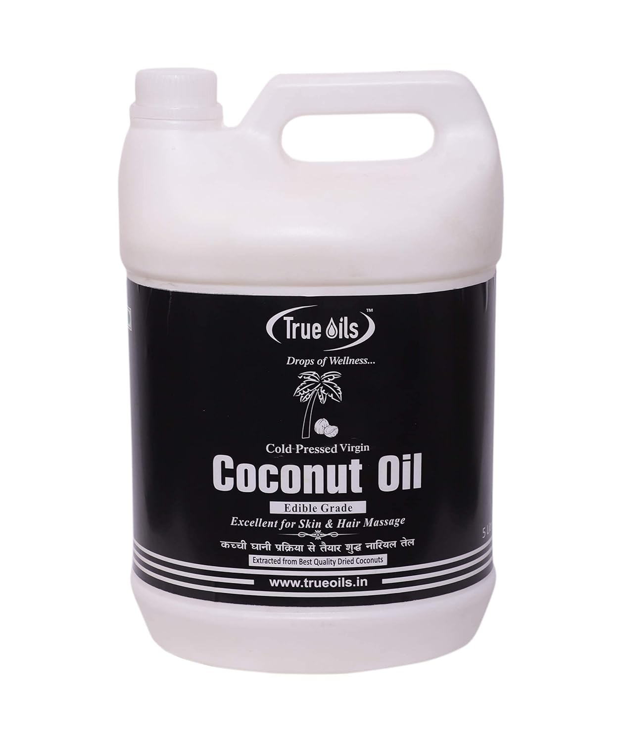 True Oils Coconut Oil For Hair Growth,Skin Care,Cooking&Healthy ...