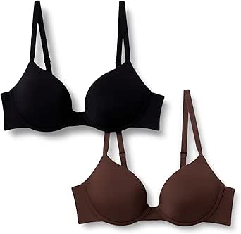 Amazon.com: Amazon Essentials Women's Microfiber Lined Push Up Plunge ...