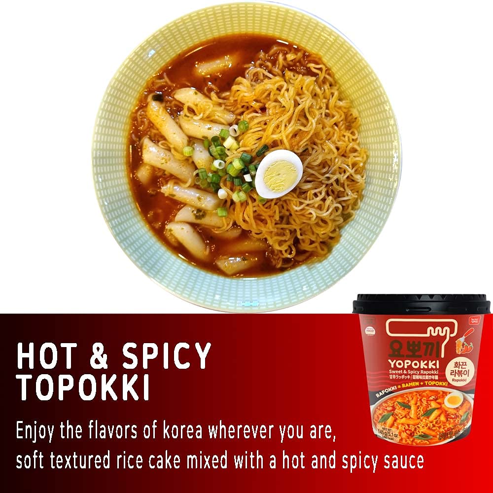 Snapklik.com : Yopokki Instant Rabokki Cup (Hot Spicy, Cup Of 2) Korean ...