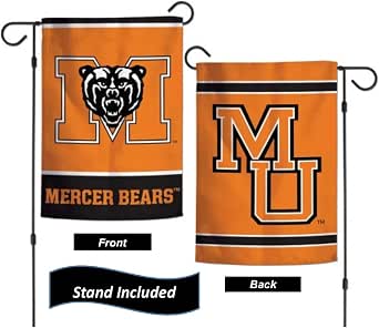 Amazon.com : Mercer University Bears Garden Flag Set With Stand ...