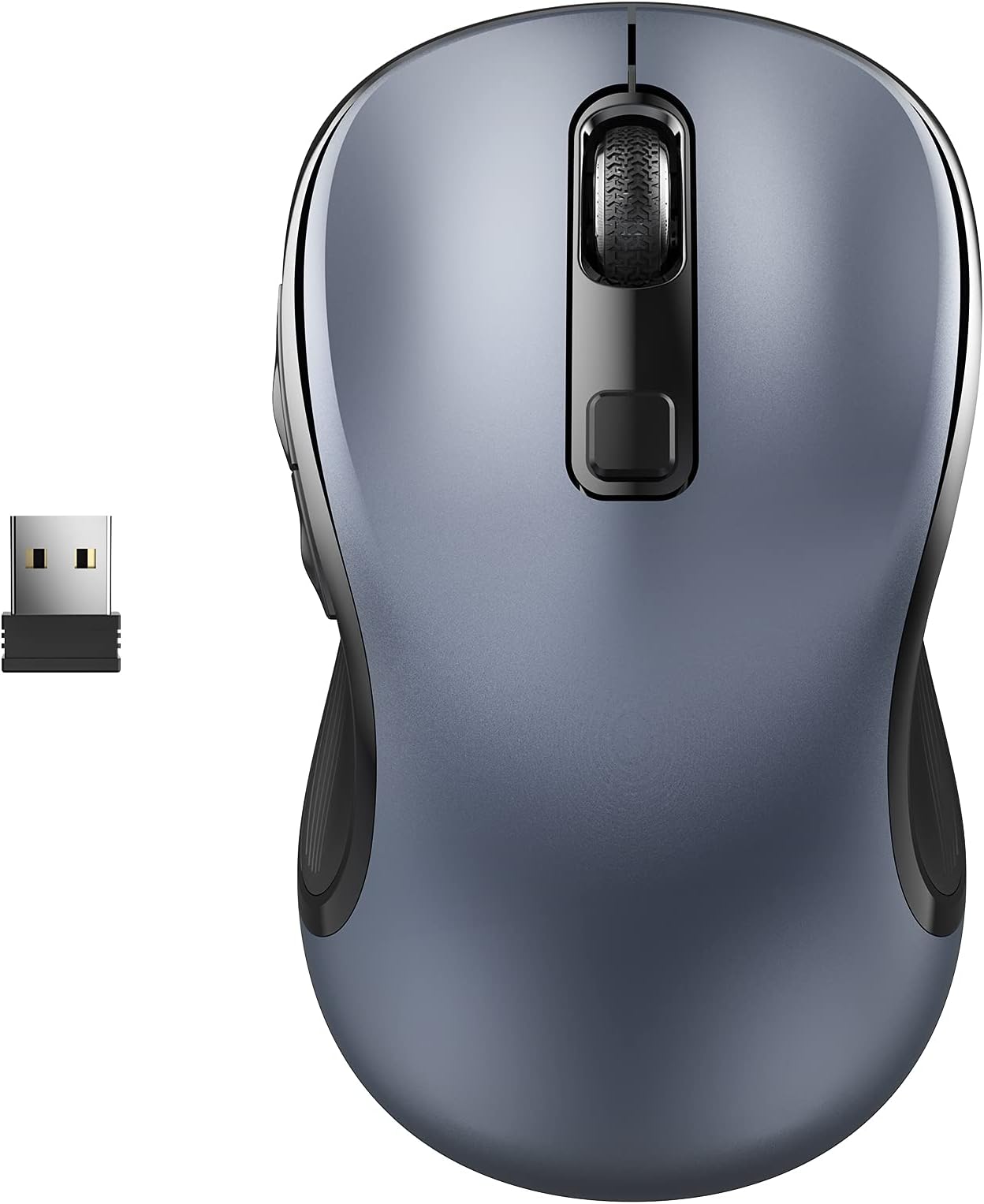 Amazon.com: WisFox Wireless Ergonomic Computer Mouse, Grey, 2.4GHz, 3 ...