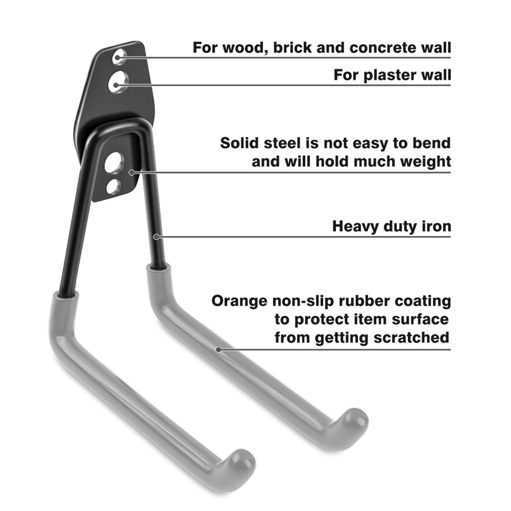 Snapklik.com : Garage Hooks Heavy Duty 14 Pack, Steel Garage Storage ...