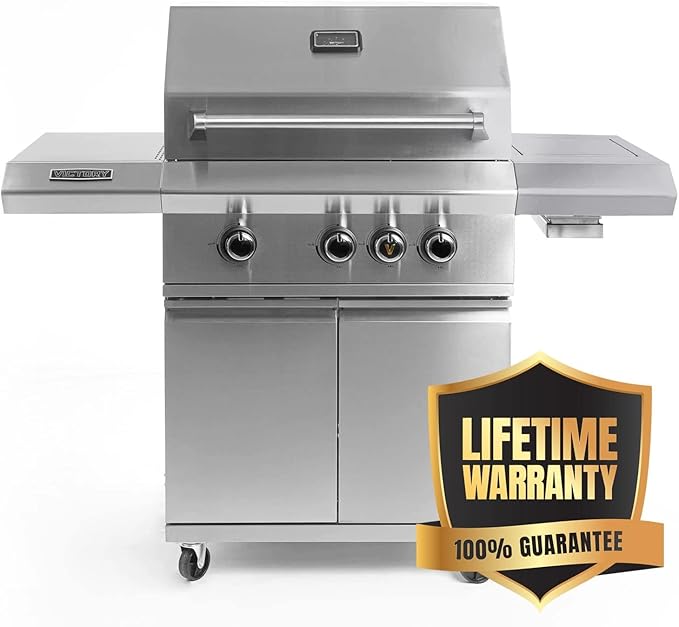 Amazon.com: Victory 3-Burner Propane Gas Grill with Infrared Side ...