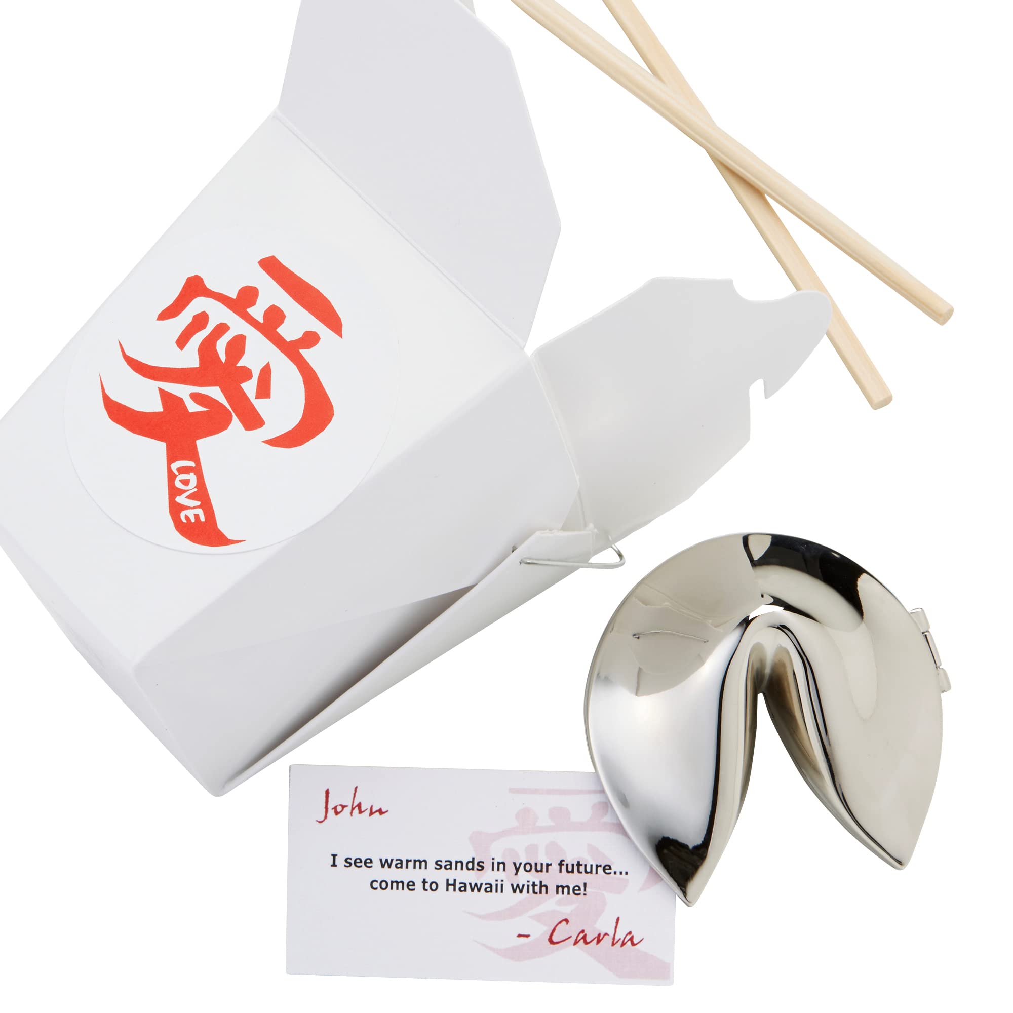 Amazon.com: Personalization Universe Fortunate Love Personalized Silver ...