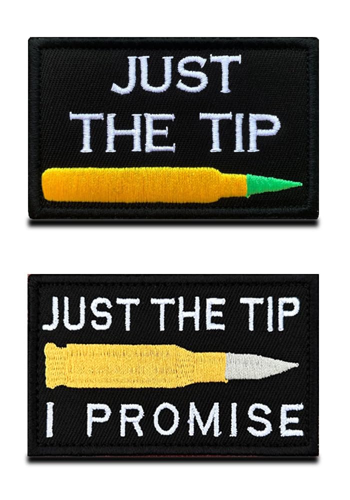 Amazon.com: 2 PCS Just The Tip Funny Polite Patch Tactical Military ...