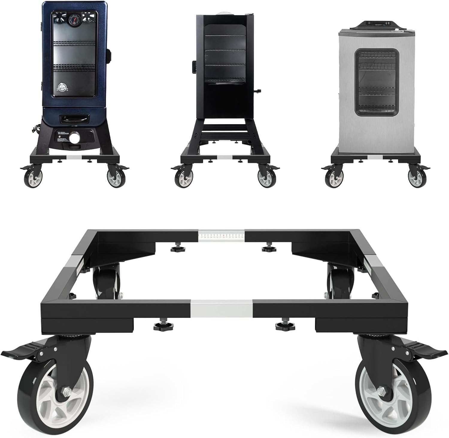 Amazon.com : I'Ezonk 5 Inch Casters Wheels All Steel Smoker Stand，Electric Smoker&Vertical ...
