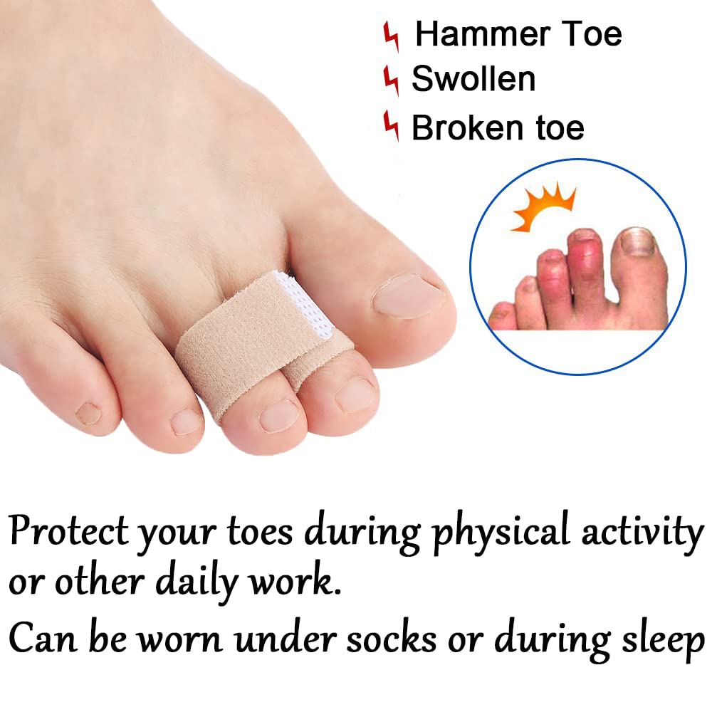 8 Pieces Broken Toe Wraps, Hammer Toe Support Brace, Toe Splints for ...