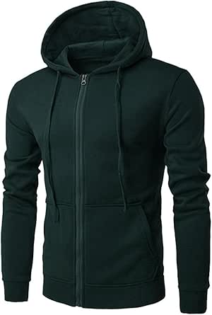 Mens Active Sweat Zip up Hoodie Sports Lightweight Long Sleeve ...