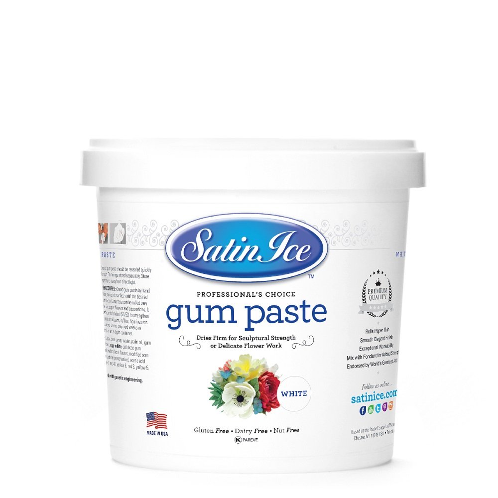 Satin Ice White Gum Paste, Vanilla, 1 Kilogram : Amazon.ca: Grocery ...