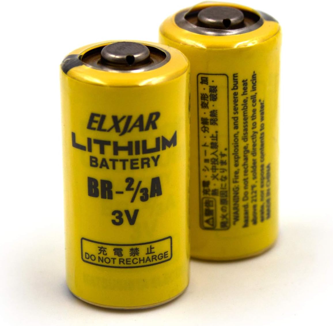 Amazon.com: elxjar (2-Pack) 3V BR-2/3ASSP 2/3A Lithium Battery ...
