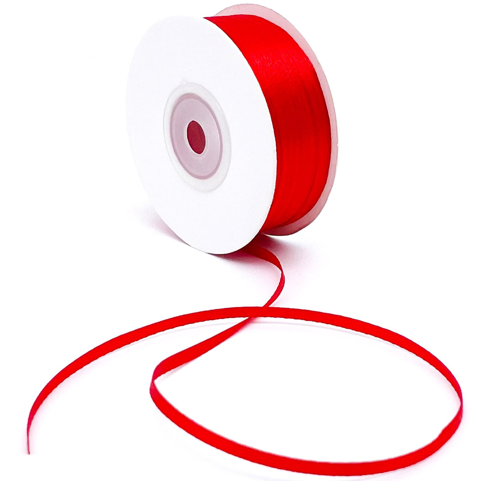 Amazon.com: Capesaro Red Ribbon - Solid Color Satin Ribbon,1/8 inch x ...
