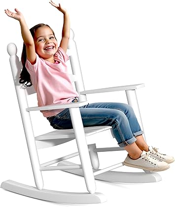 Amazon.com: HXBOAUVS Child’s Wood Rocking Chair, All-Weather Rocking ...