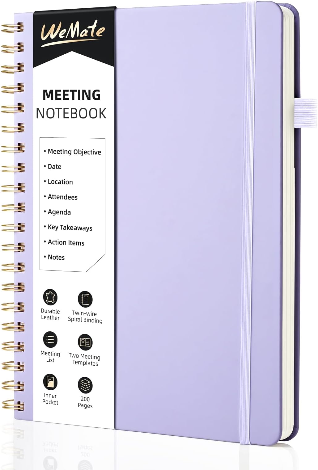 WEMATE Simplified Meeting Notebook for Work with Action Items 200 Pages ...