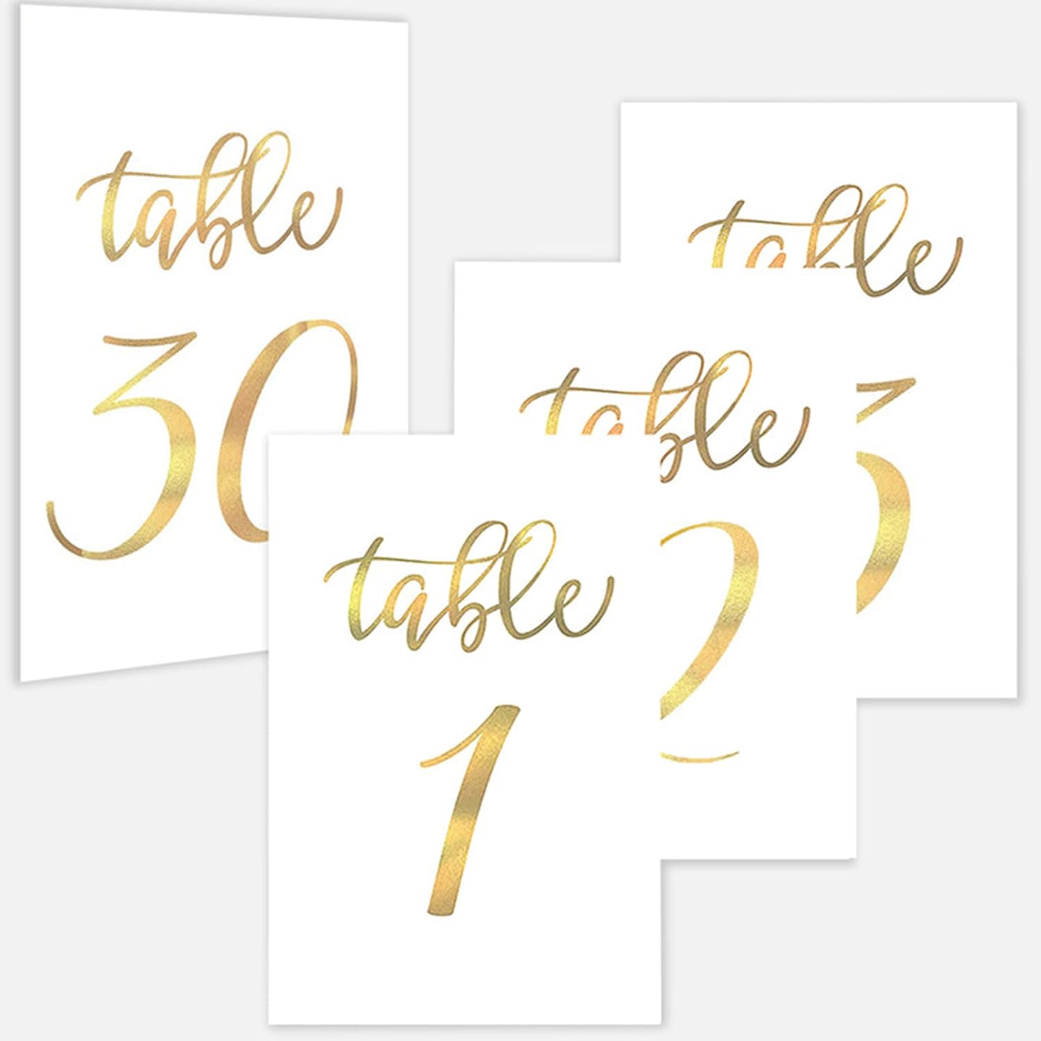 Amazon.com: Anyzal Gold Table Numbers for Wedding Reception Double ...