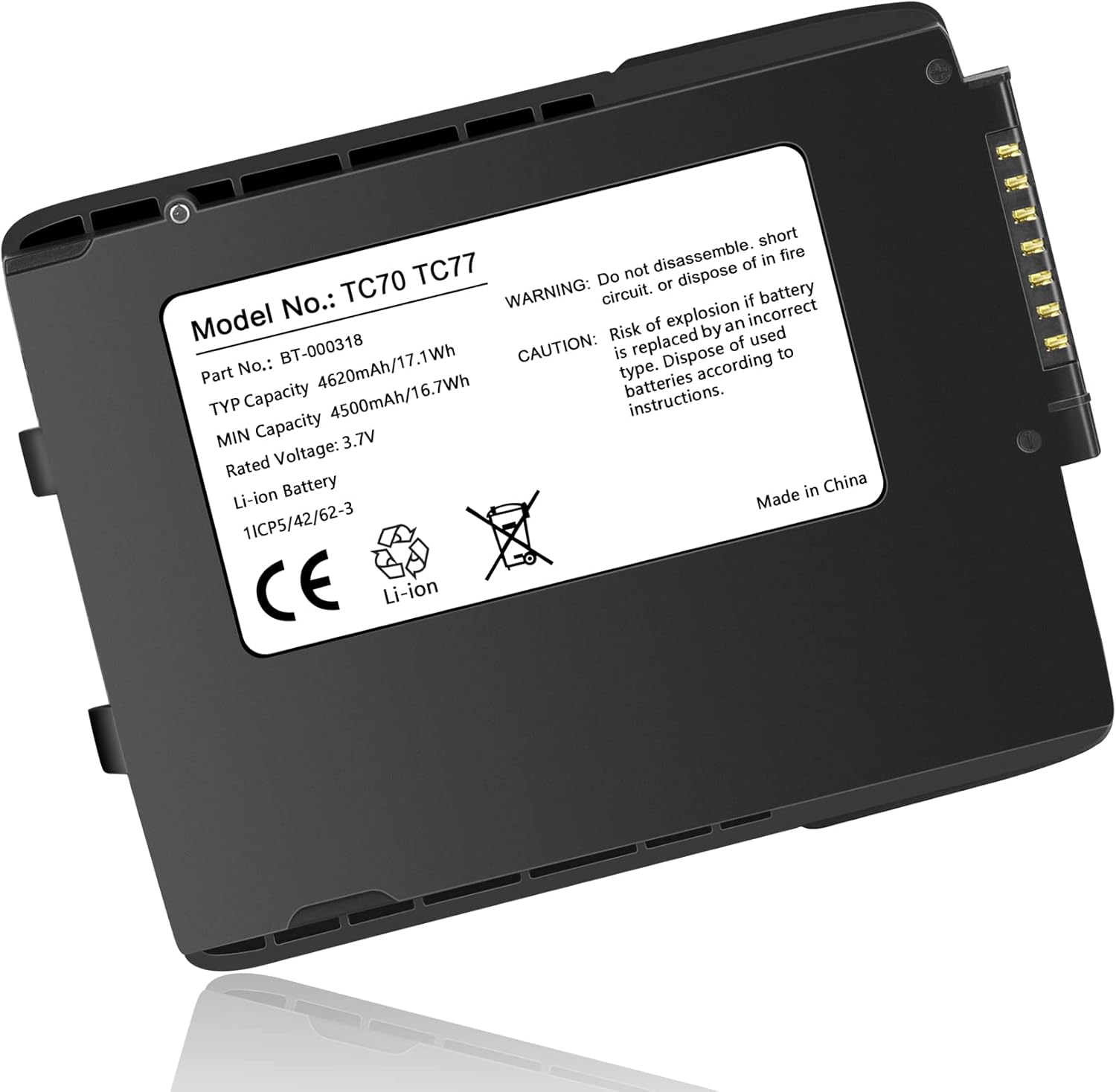 Amazon.com: REACELL 4620mAh TC70 Battery Replace for Zebra Symbol TC77 ...