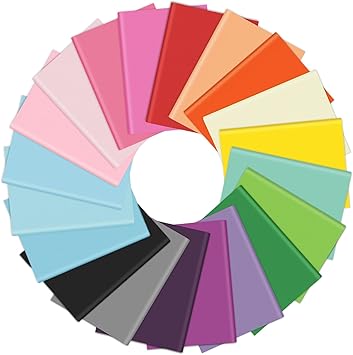 Amazon.com: Bouiexye 60 Sheets 20 Multicolor Tissue Paper Rainbow ...