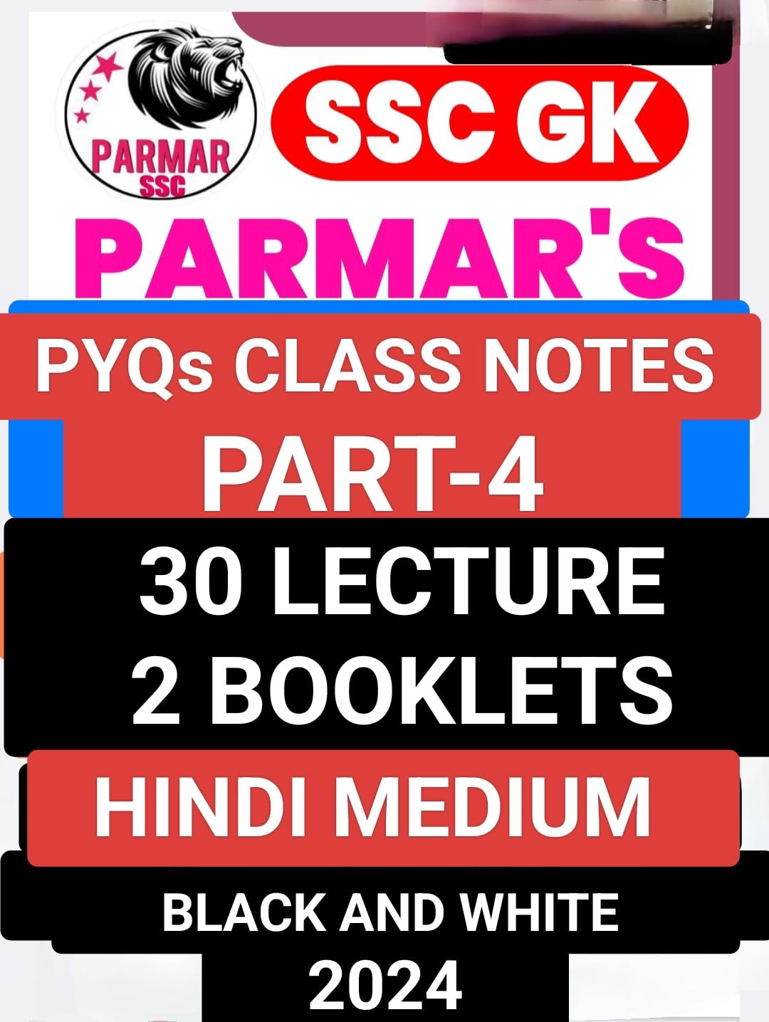 Buy Parmar's SSC GK ( PYQs Class Notes Part-4, ) 30 Lectures, 2 ...