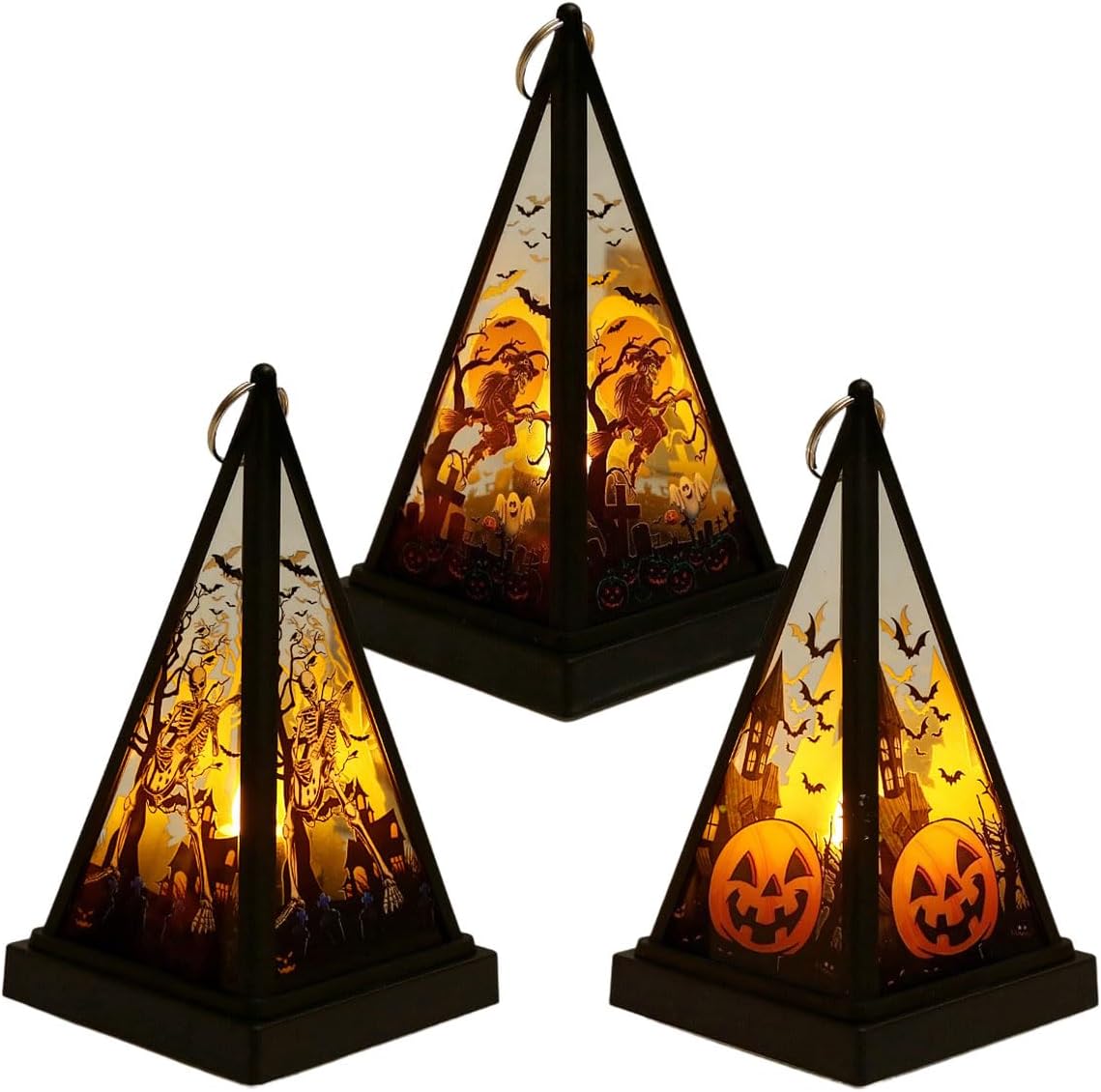 Amazon.co.jp: monoii ハロウィン 飾り ライト セット 飾り付け ハロウィーン led 置物 吊り下げ ランタン ...