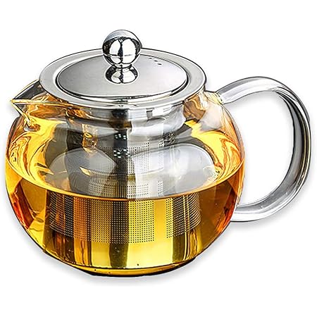 Amazon.com | Lead-Free Thicken Glass Teapot Kettle – Removable ...