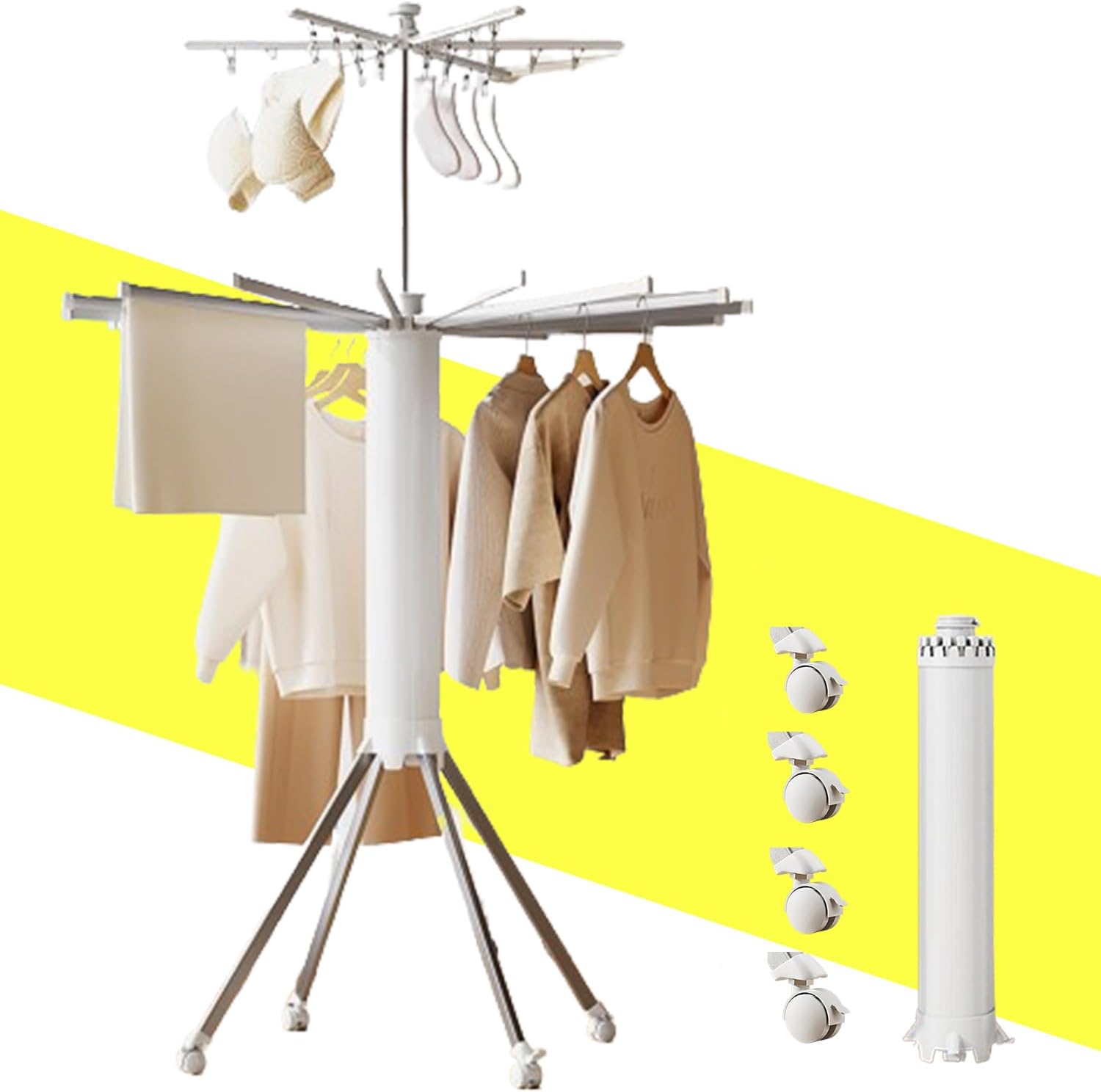 Amazon.com: Tripod Clothes Drying Rack, Collapsible Drying Rack with 16 ...