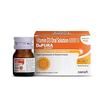 DePURA Vitamin D3 Oral Solution 60000 IU | Cholecalciferol 60000 IU ...