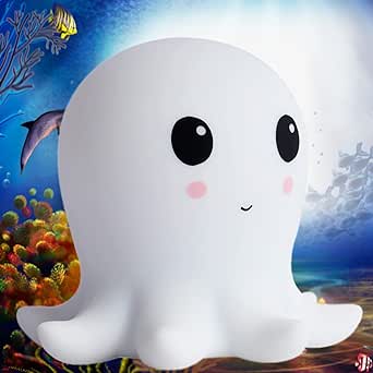 Amazon.com: RGSBEBEHOU LED Octopus Night Light for Kids, Silicone ...