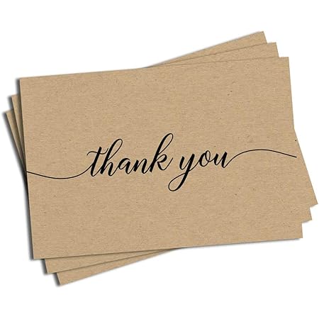 Amazon.com : 321Done Thank You Postcards (Set of 50) 4" x 6" - Blank ...