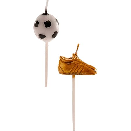 Dekora - Football Candles For Birthday Cake - Football And Golden Boot ...