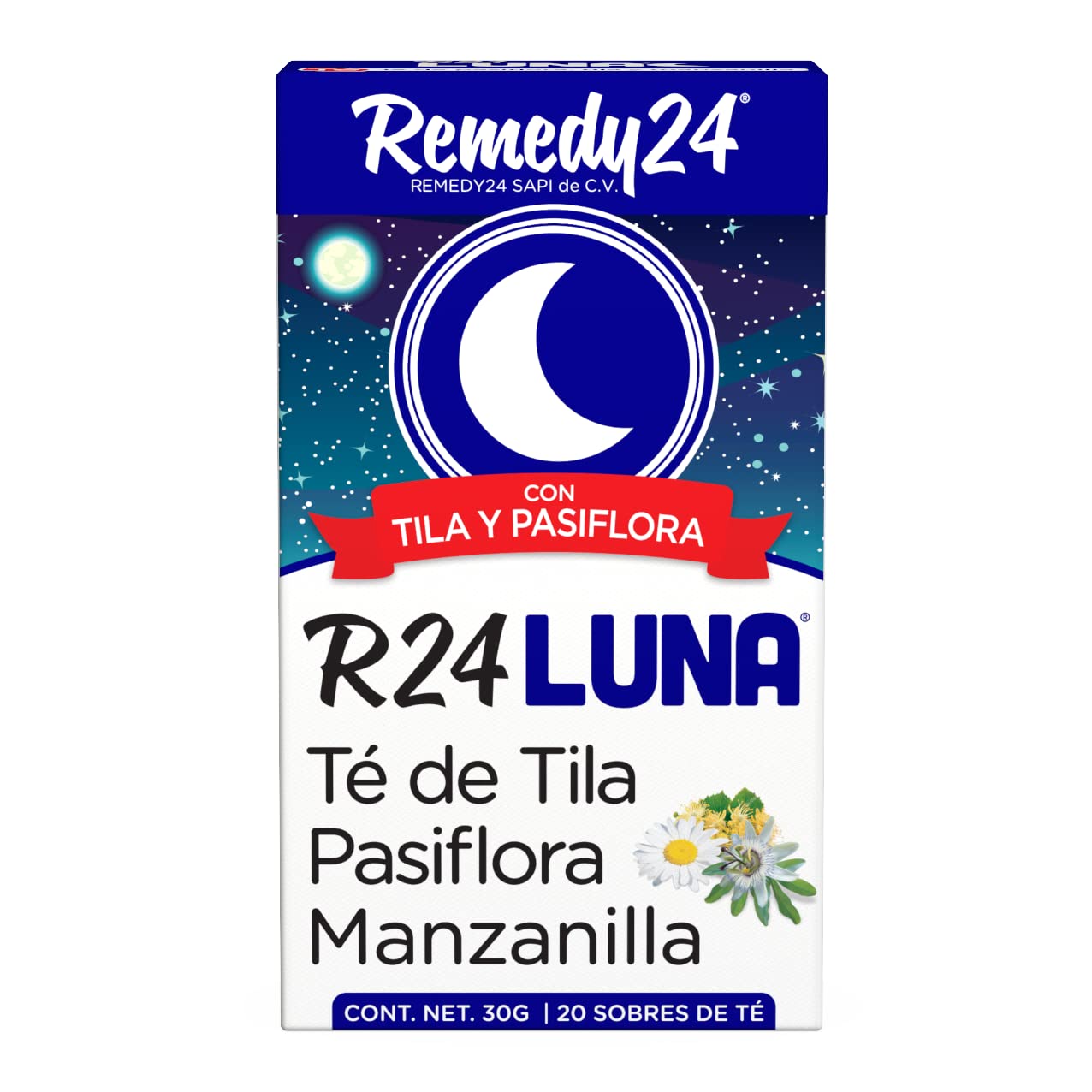 Remedy24, Té Funcional Remedy24 Luna 20 Sobres 30g, 30 gramos : Amazon ...