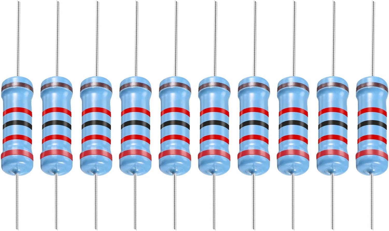 Amazon.co.jp: YOKIVE 30pcs Metal Film Resistors 22KΩ Resistors 2W 1% ...