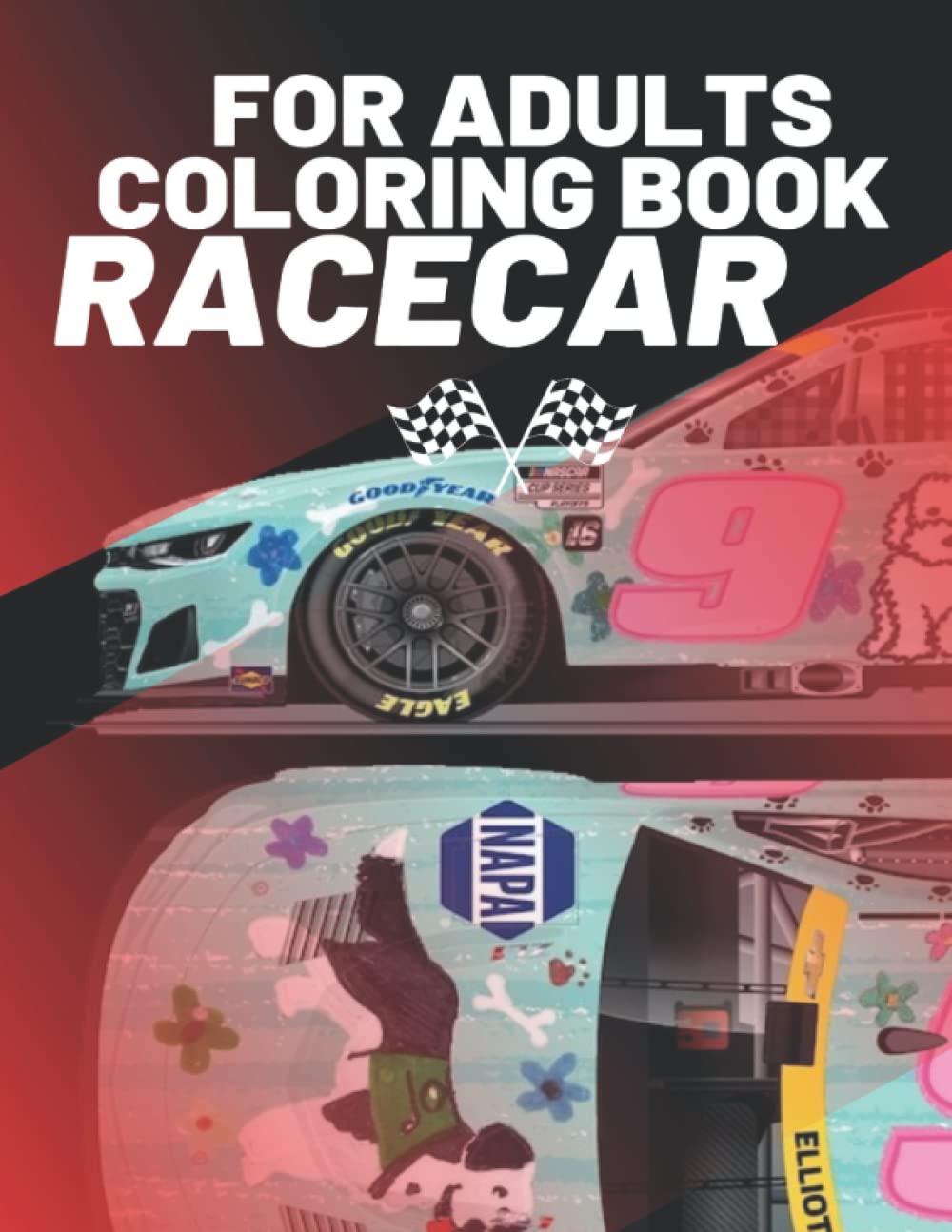 Racecar Coloring Book for Adults: Racing Cars Coloring pages for Teens ...
