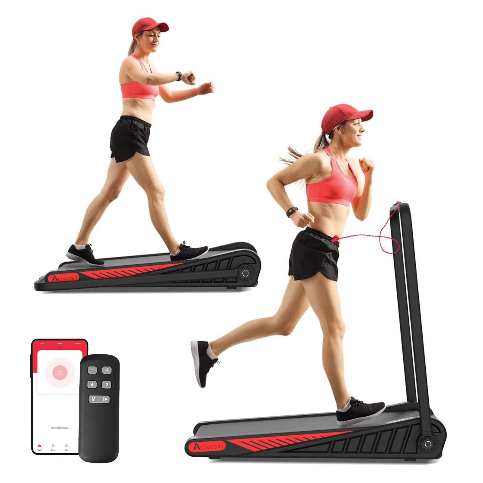 Advwin Walking Pad Treadmill, Electric Folding Walking Treadmill Max 8 ...