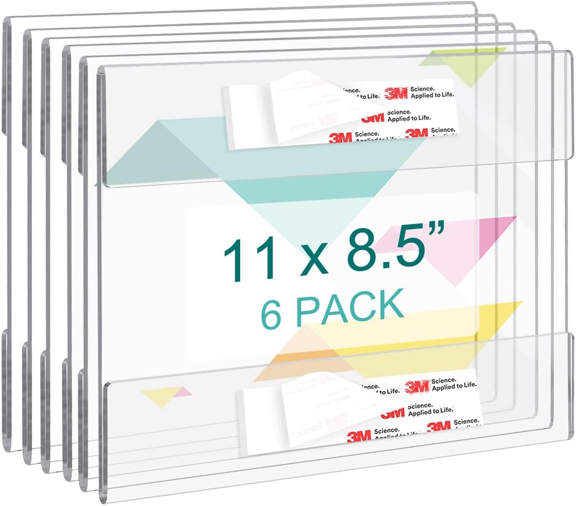 Amazon.com: Acrylic Sign Holder 8.5x11 Inches Horizontal,Clear Plastic ...