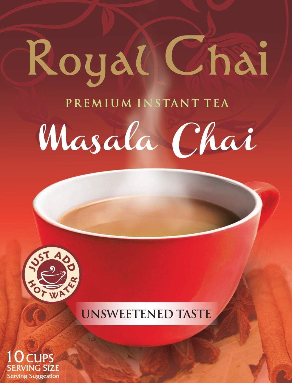 Royal Chai | Masala Chai Unsweetened | 10 Single Serving Sachets ...