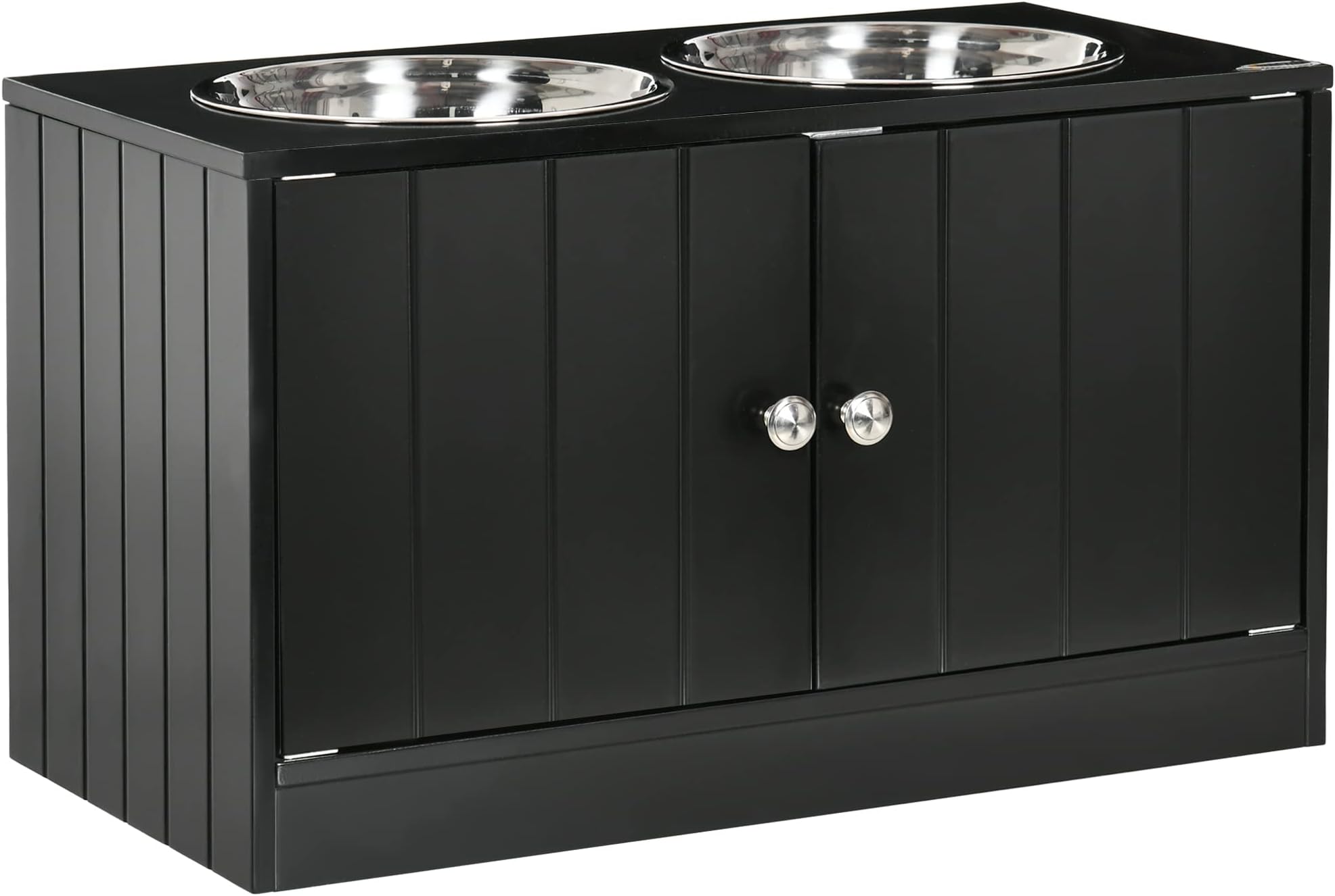 PawHut Elevated Dog Bowls for Large Dogs Pet Feeding Station with Stand ...