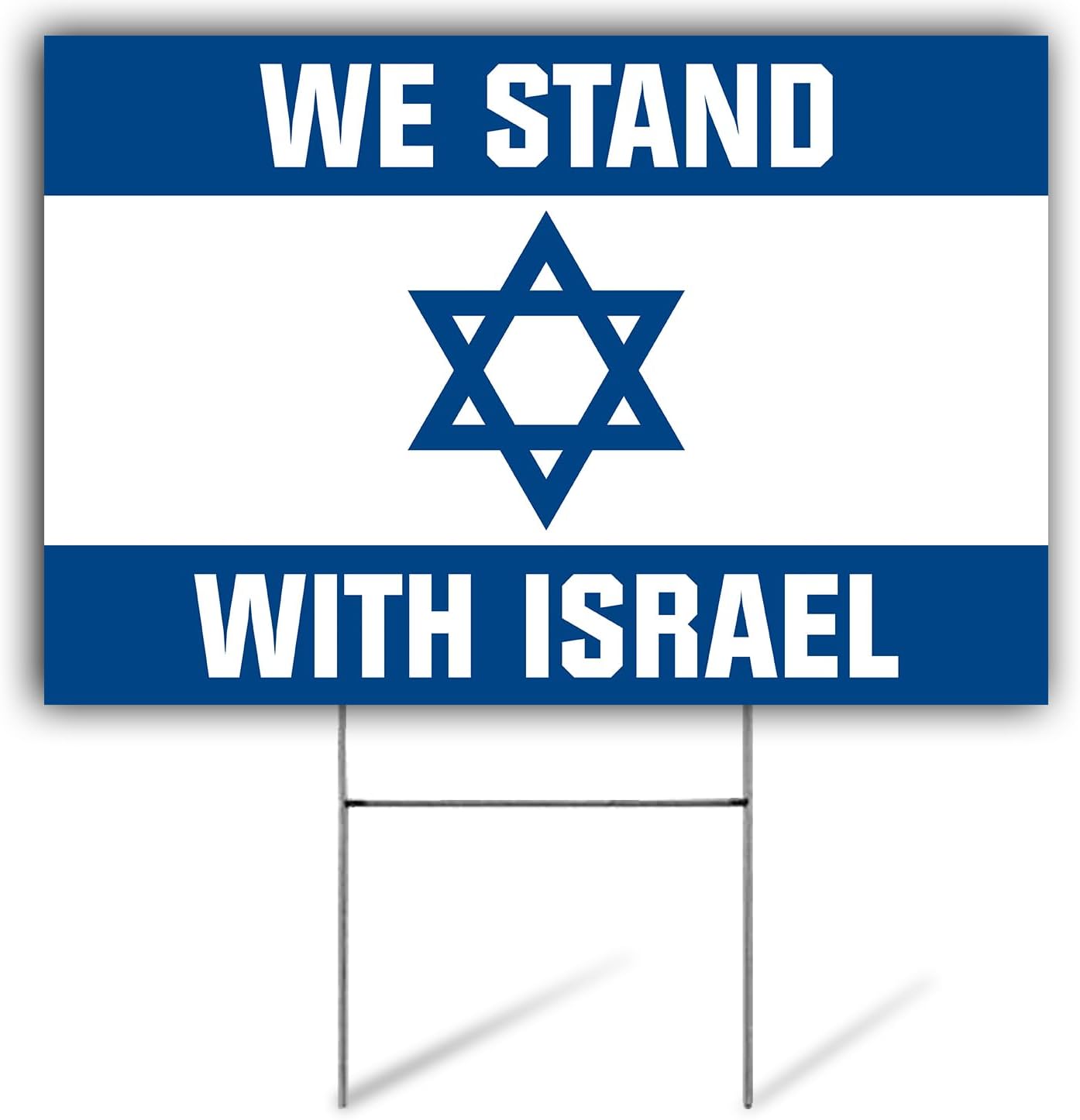 Amazon.com: SignPro We Stand With Israel Yard Sign | Support Israel ...