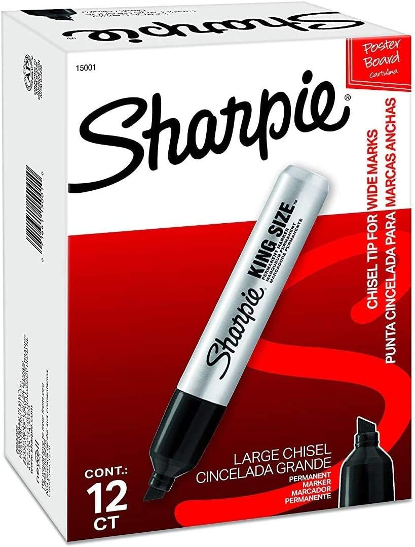Sharpie Chisel Tip Pro – Marcadores permanentes, tamaño King, color ...