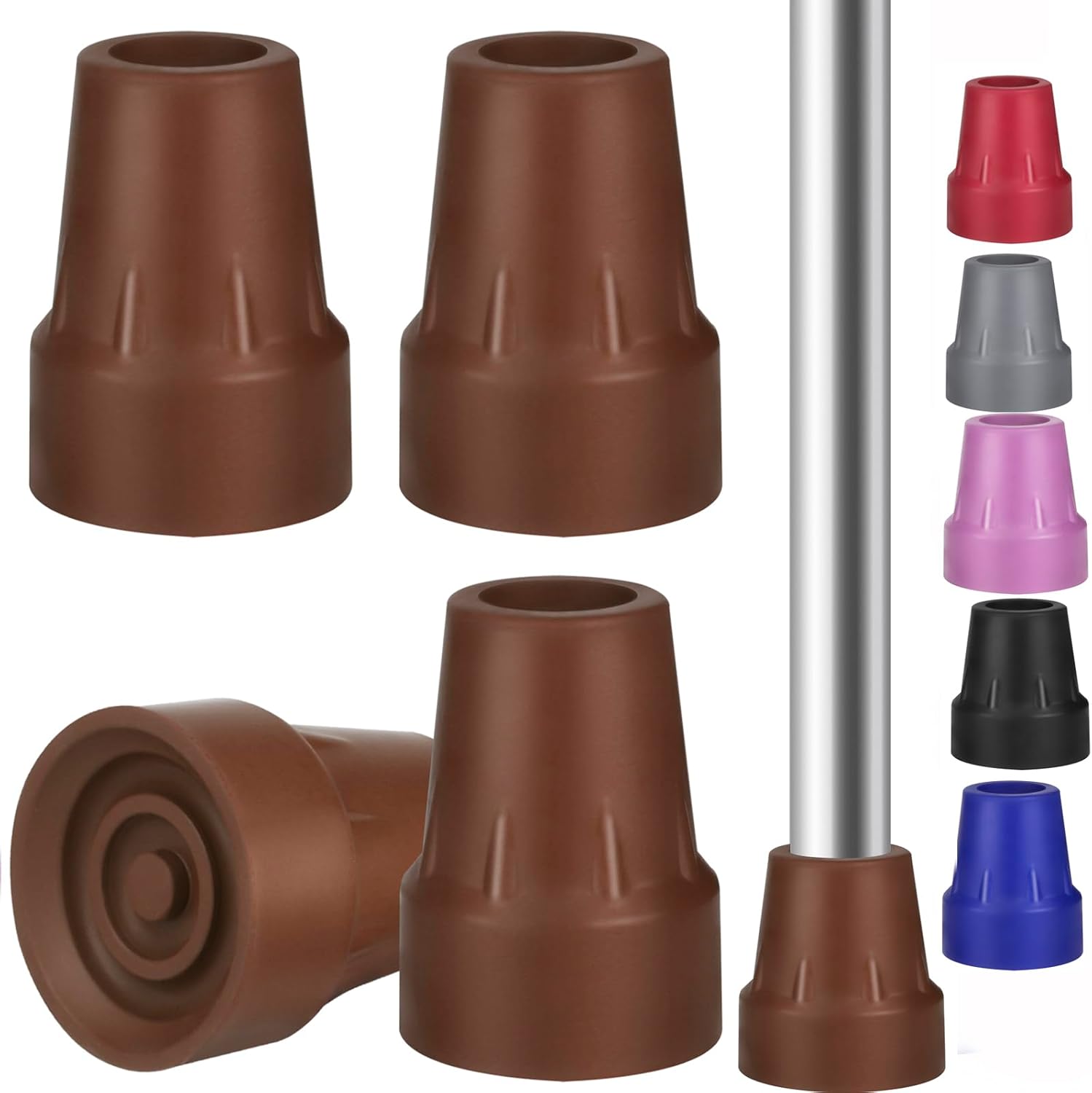 Amazon.com: Crutch Tips Heavy Duty Replacement Rubber Cane,Hiking ...