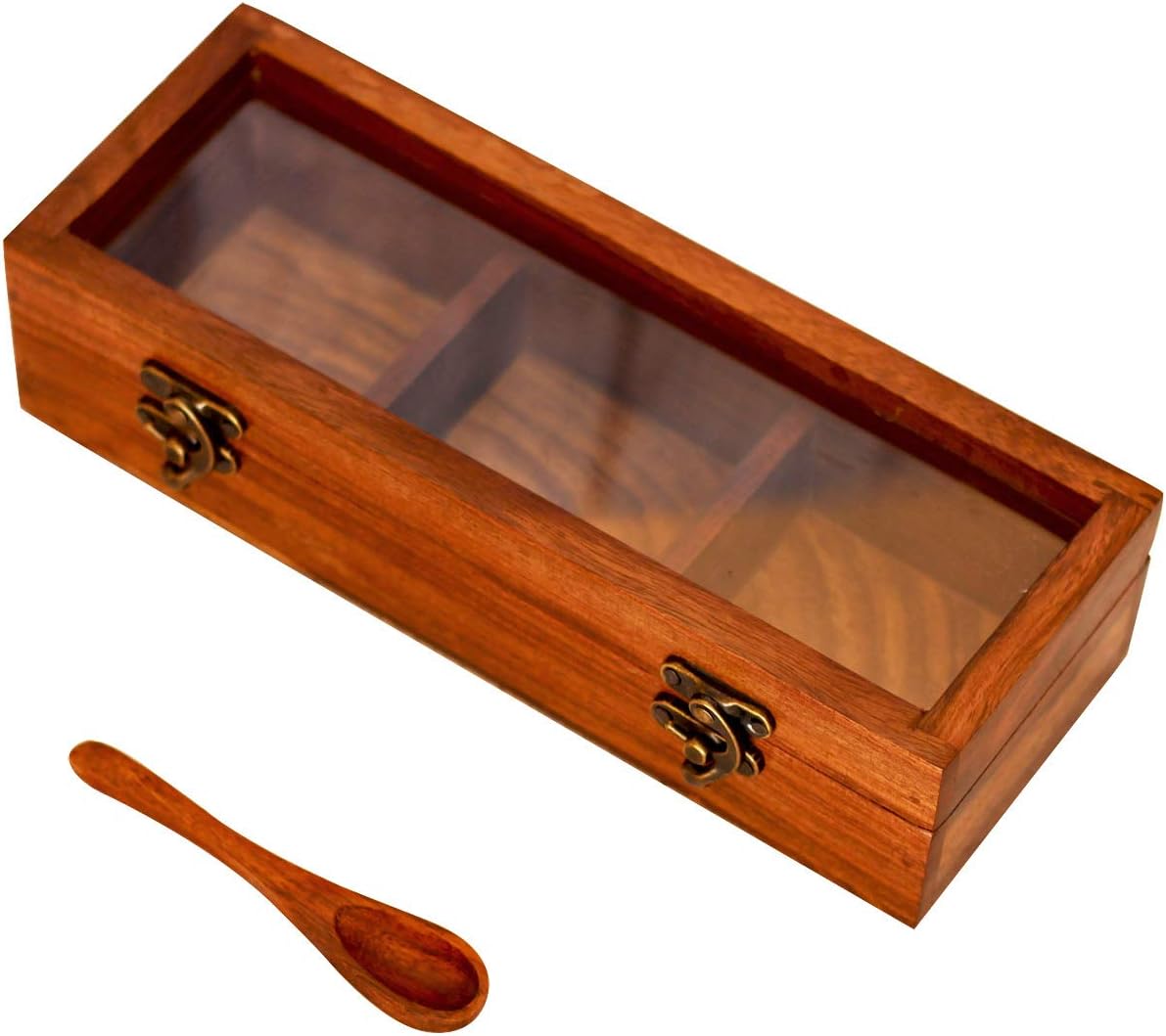 Amazon.com: ARTISENIA Thanksgiving Gifts Wooden Masala Box for Kitchen ...