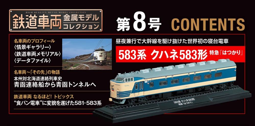 【国内在庫】 鉄道車両金属モデルコレクション 8号 583系クハネ583形 寝台電車 はつかり fawe.org