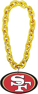 Amazon.com : Aminco NFL San Francisco 49ers Team Fan Chain, Gold ...