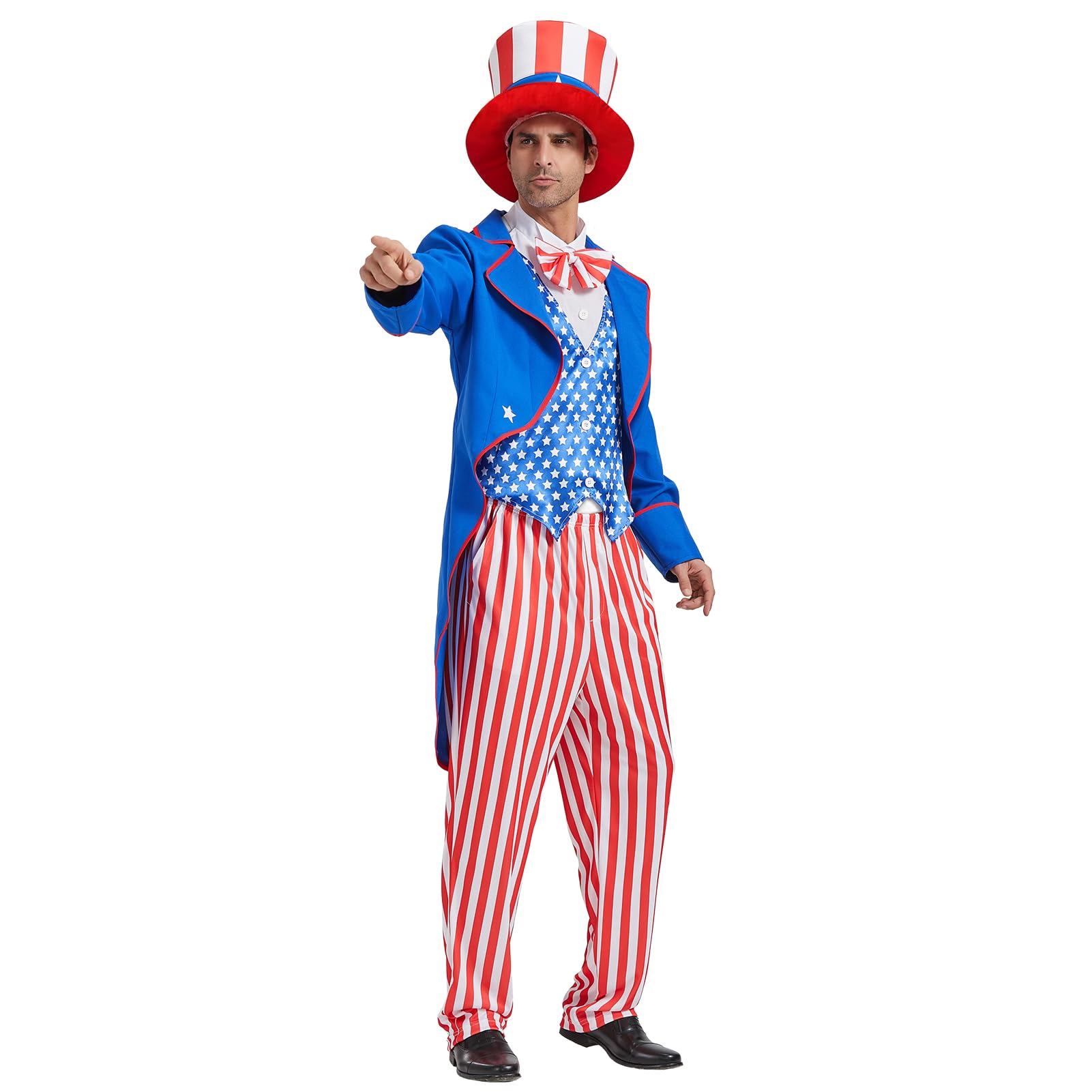 Uncle Sam Costume Adult Men, 4th of July Deluxe Costumes Set ...