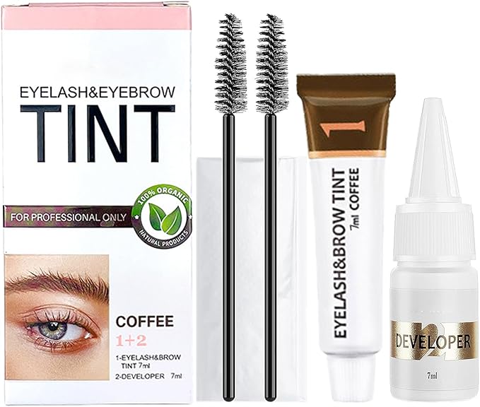 Brow and Eyelash Tint, 2 in 1 Eyelash & Eye Brow Tint Kits Professional ...