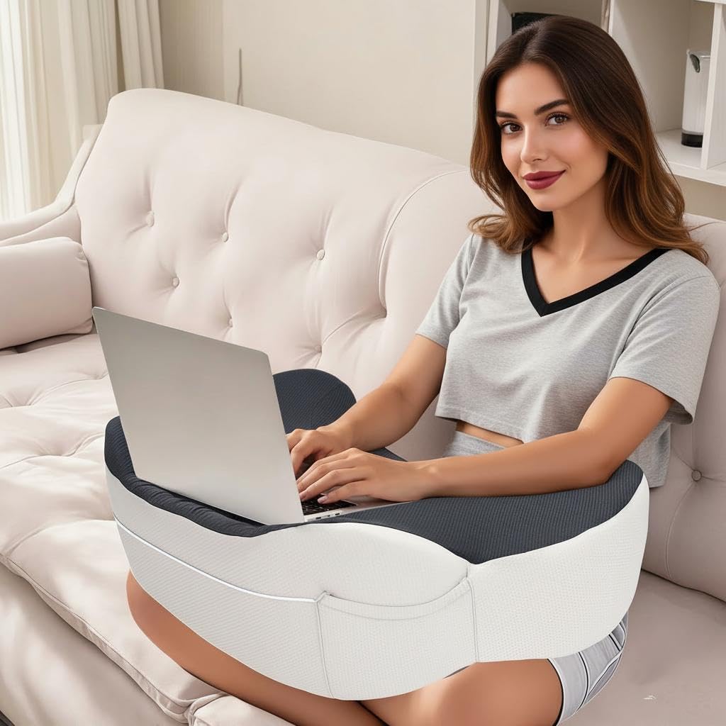 Amazon.com: Leafora Reading Pillow, Lap Desk Pillow for Laptop, Lap ...