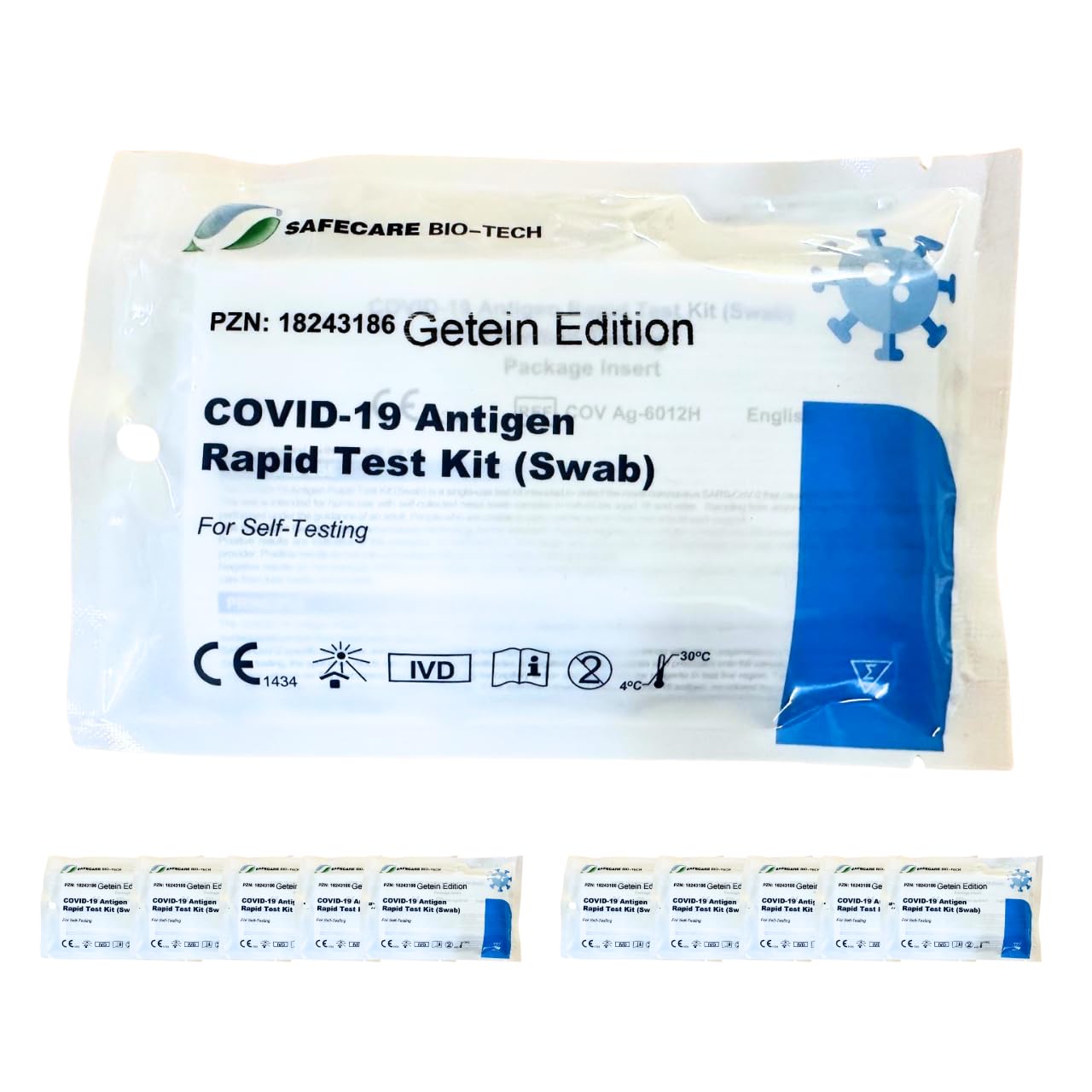 10x Stück Corona Schnelltest Selbsttest - Nasen-Selbsttest für zu Hause ...