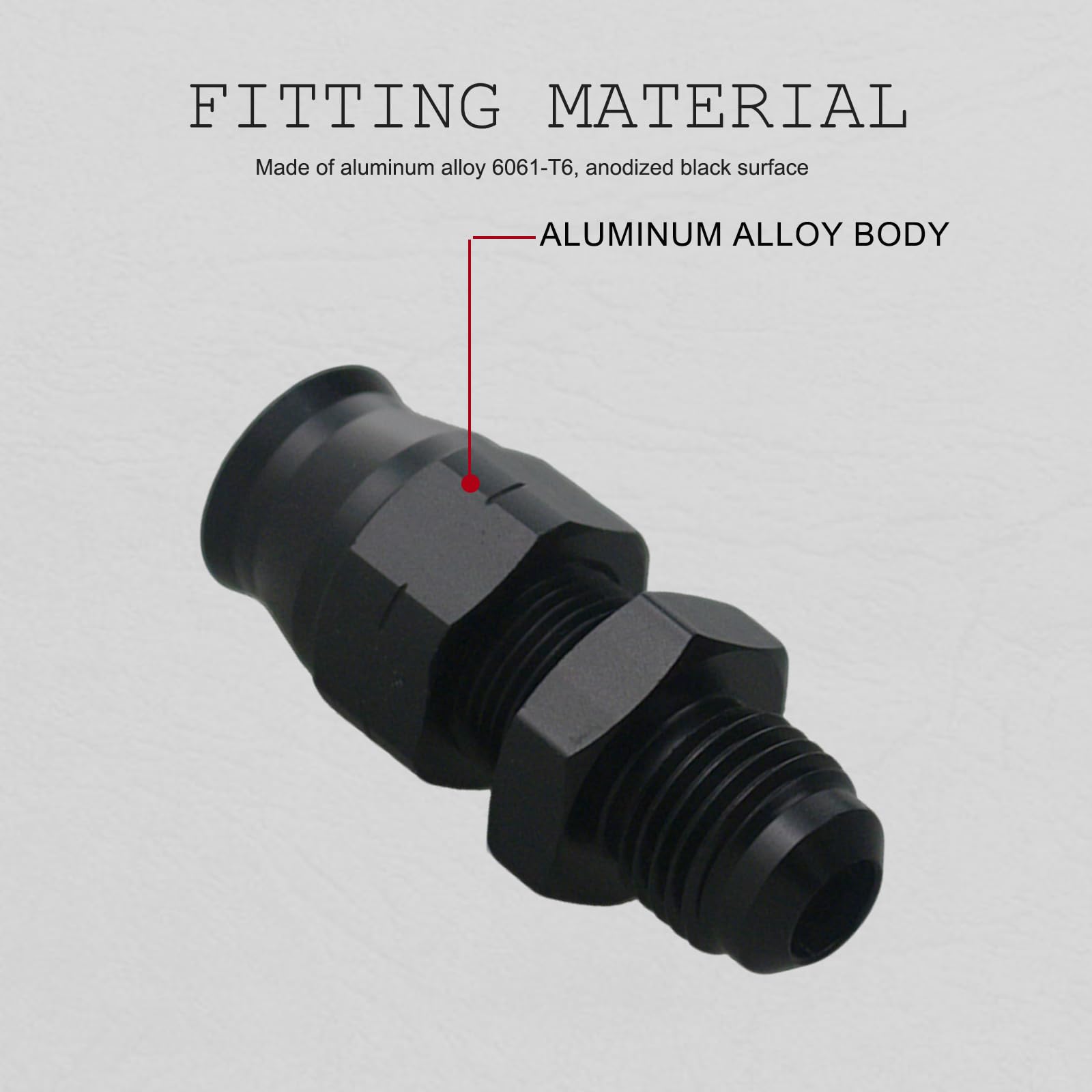 Snapklik.com : 6AN Male To 5/16" Hardline Compression Fitting Adapter ...
