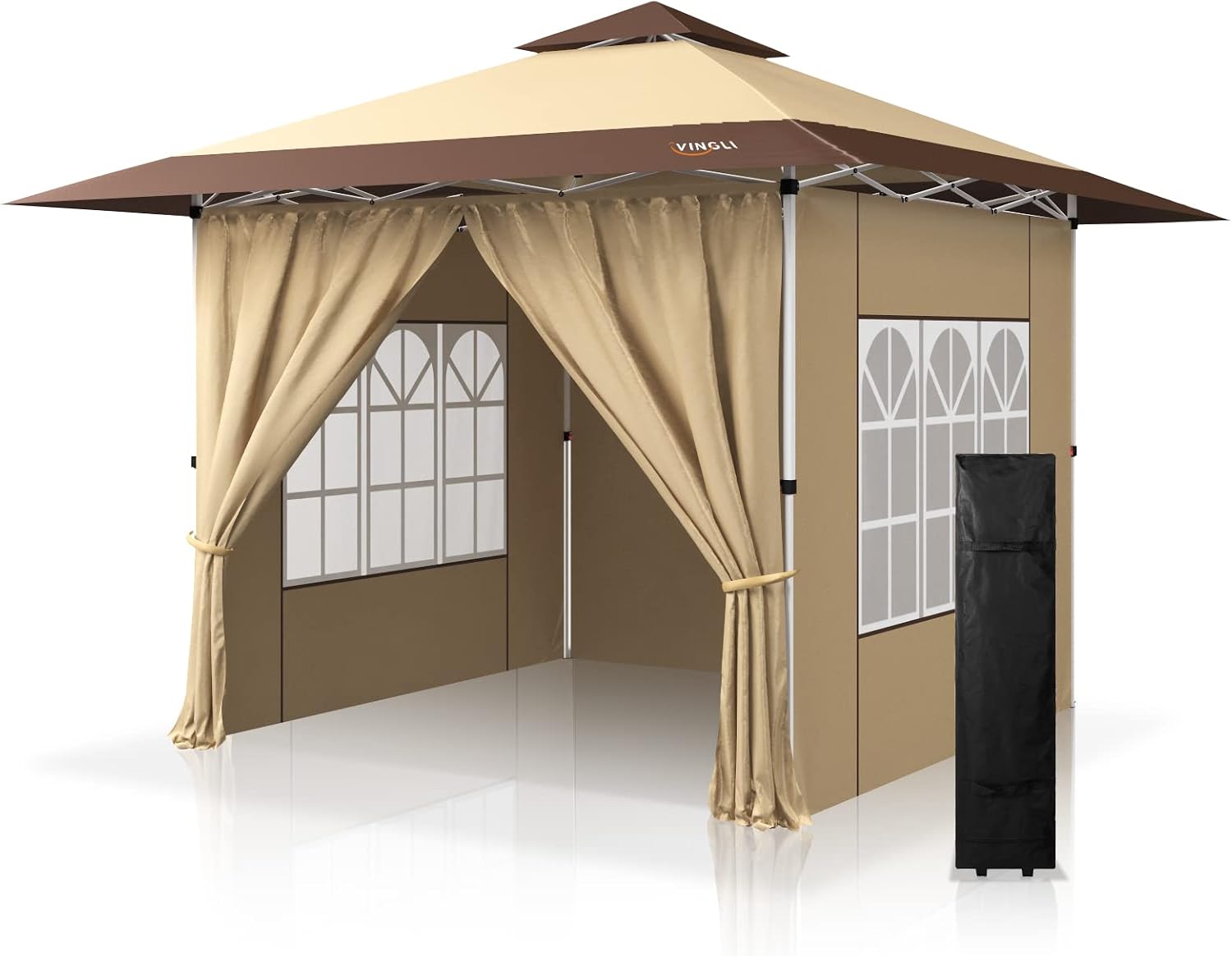 Amazon.com : VINGLI Pop Up Canopy Tent 12 x 12ft with Removable 4 ...