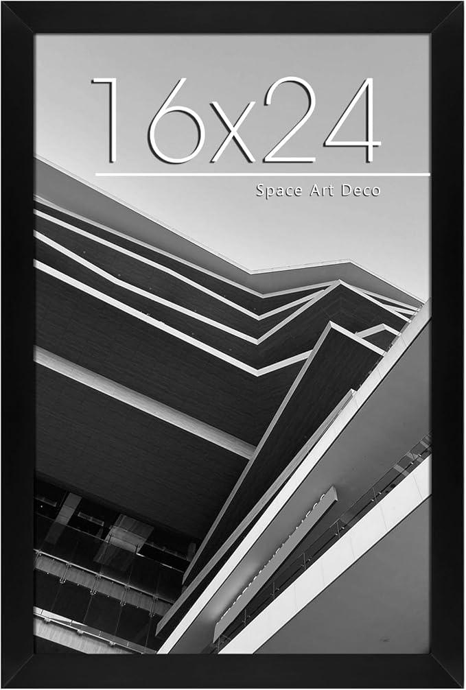 Amazon.com - Space Art Deco 16x24 Black Picture Frame, Solid Wood ...