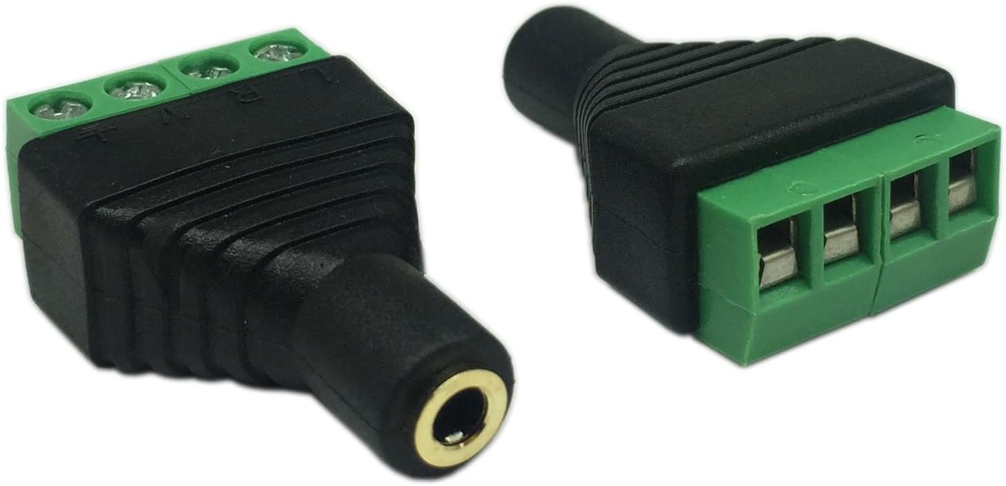 Amazon.com: CERRXIAN 3.5mm 4 Pole Female Jack Stereo Audio Video to 4 ...